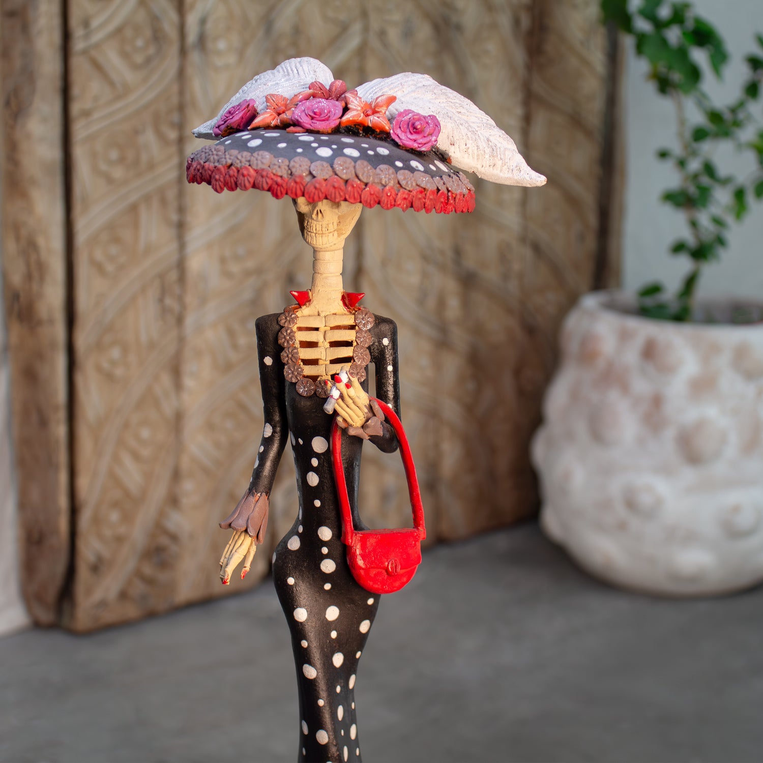 Traditional Eleganté Catrina | Vintage Hand Sculpted Catrina – Zenwaro