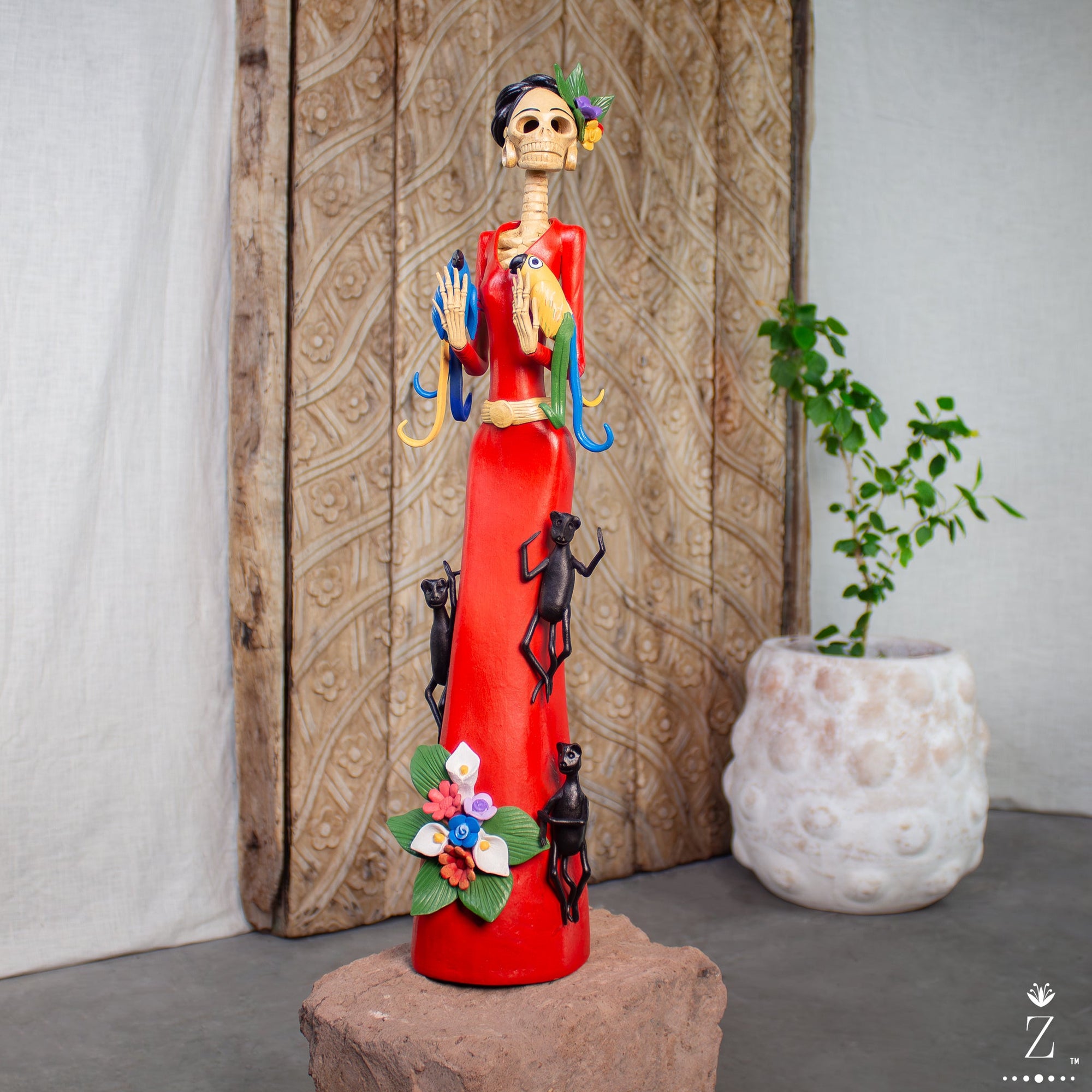 Hand-sculpted Catrina Dolls · Day of the Dead Catrina Sculptures – Zenwaro