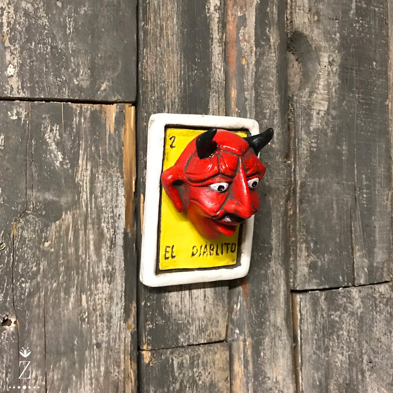 Loteria Card Wall Art, El Diablito #2 - Zenwaro
