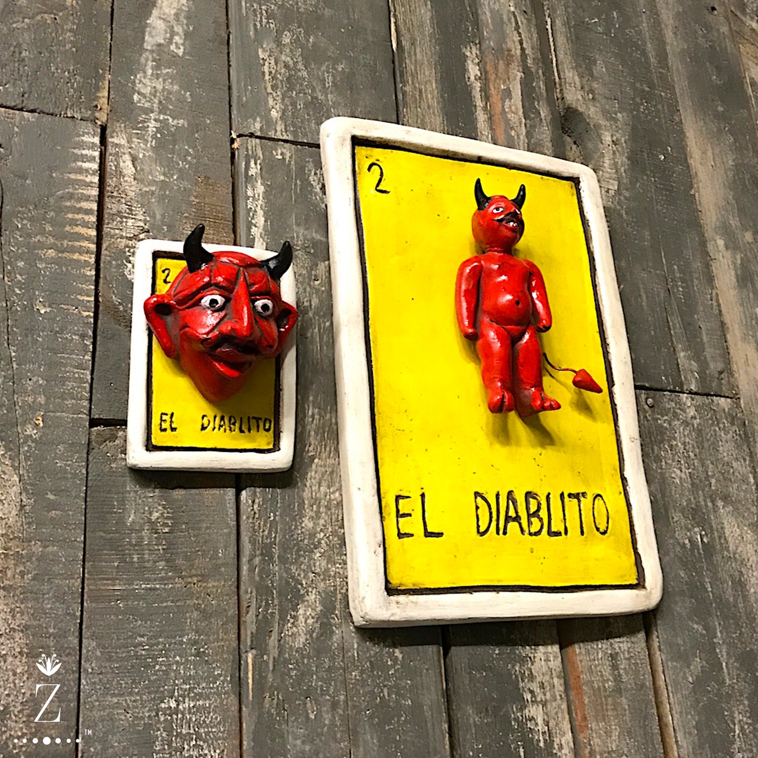 Loteria Card Wall Art, El Diablito #2 – Zenwaro