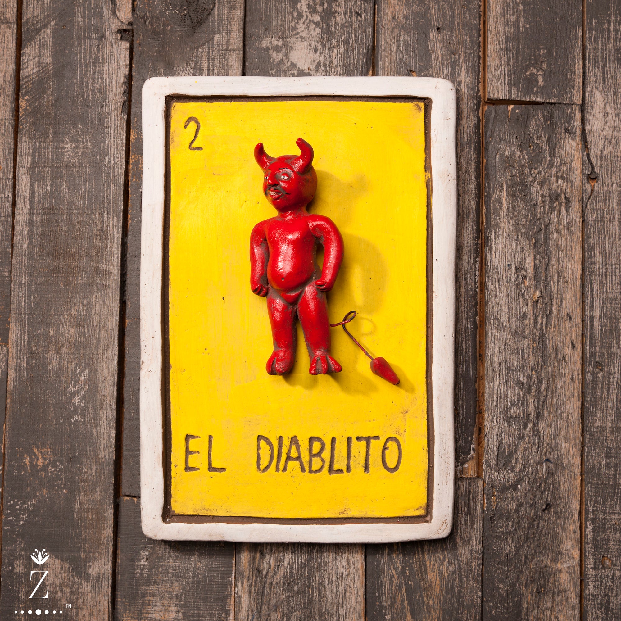Loteria Card Wall Art, El Diablito #2 – Zenwaro