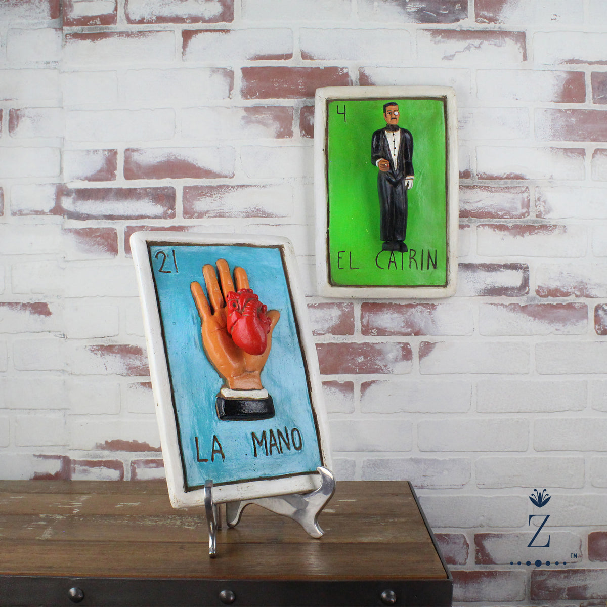 Loteria Card Wall Art, La Mano #21 - Zenwaro