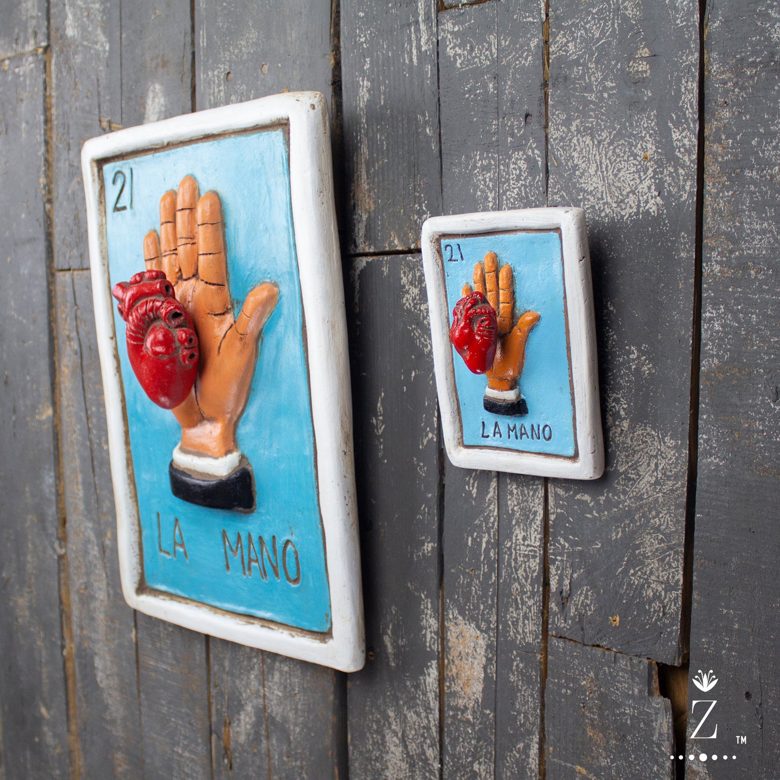Loteria Card Wall Art, La Mano #21 - Zenwaro