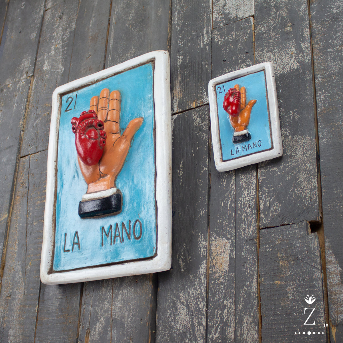 Loteria Card Wall Art, La Mano #21 - Zenwaro