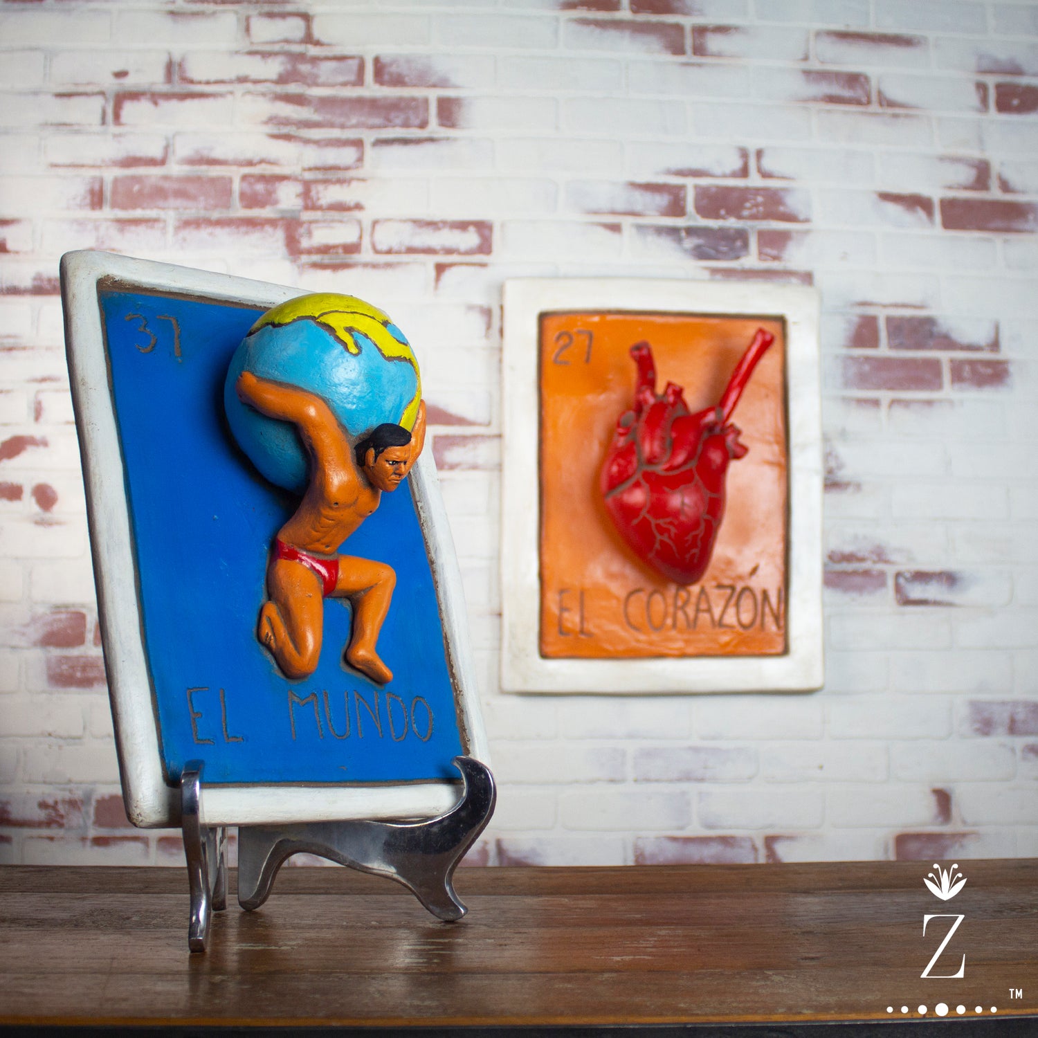 Loteria Card Wall Art, El Mundo #37 – Zenwaro