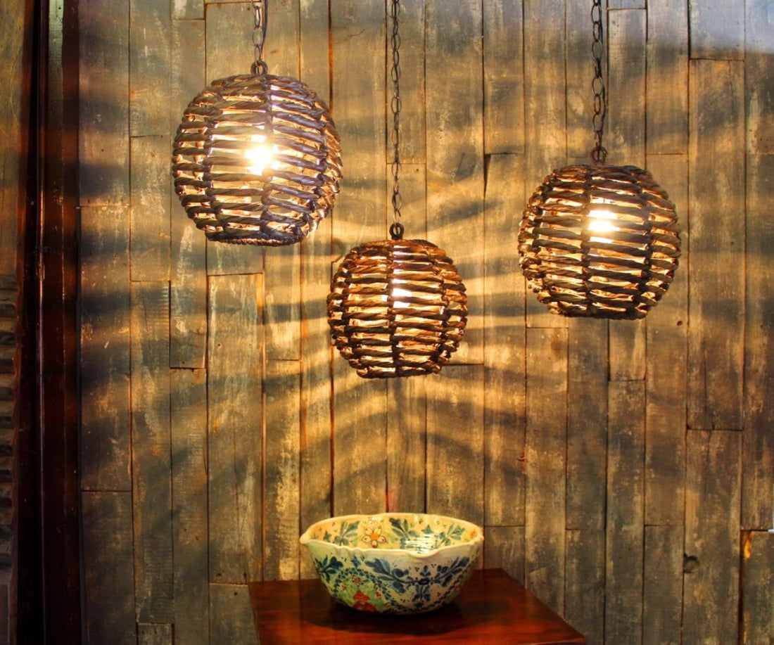 Bohemian Style Lighting | Cortez Woven Pendant Light - Zenwaro