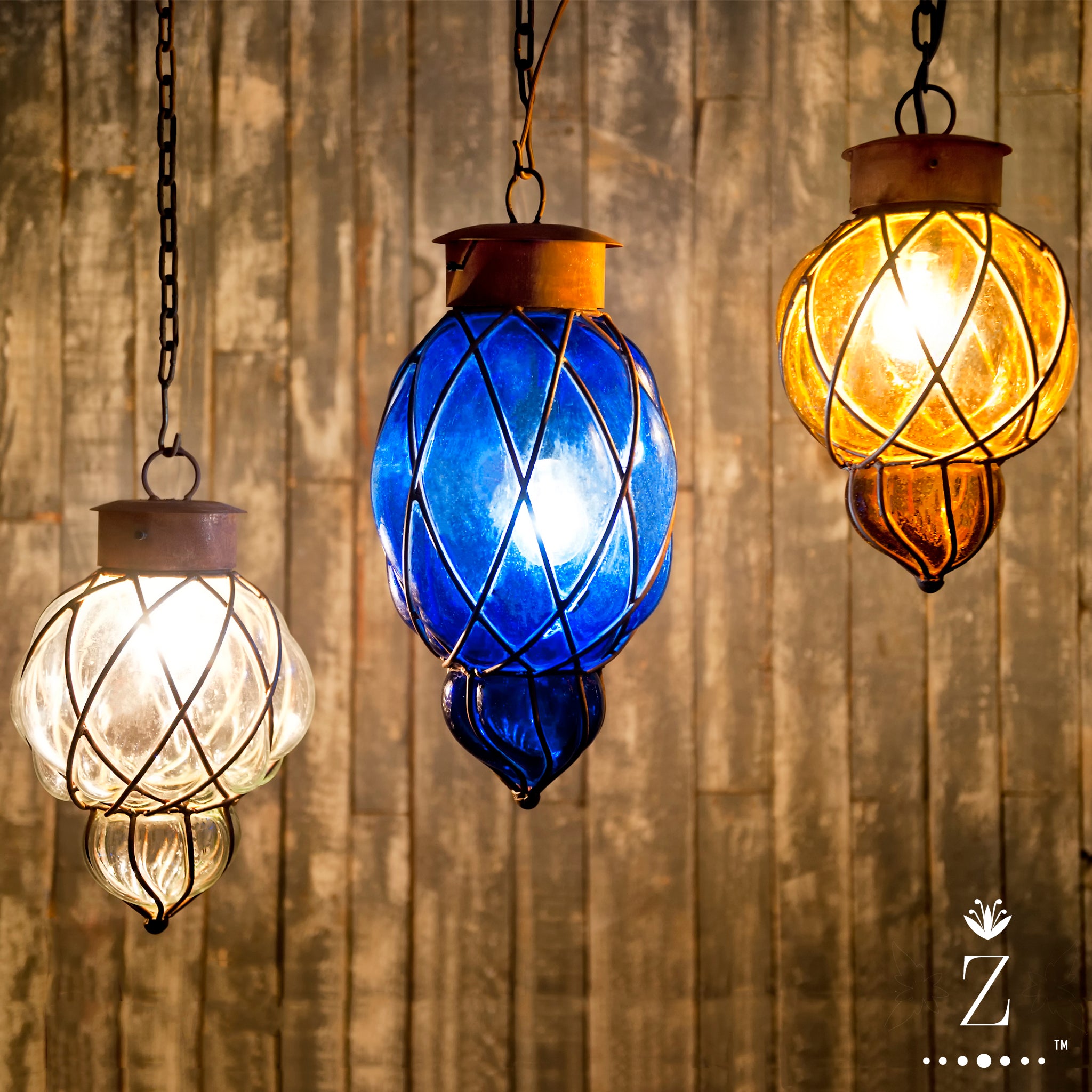 Piña Pendant Light | Small Cobalt - Zenwaro