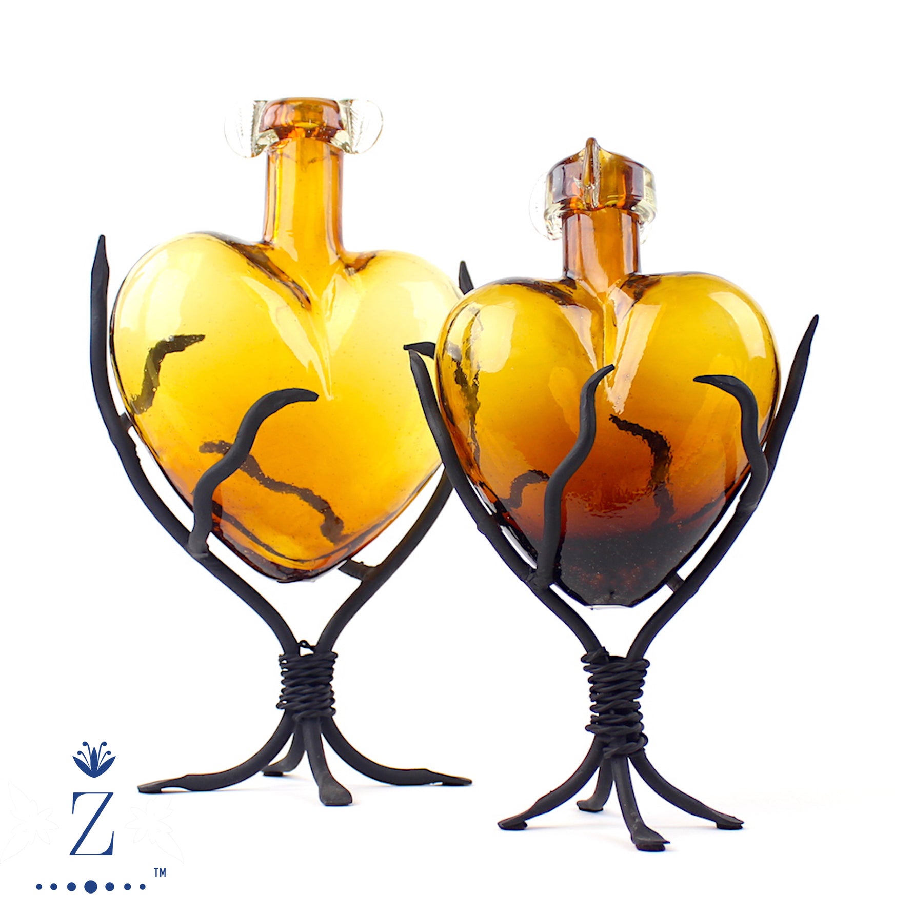 Divine Glass Hearts | Amber – Zenwaro