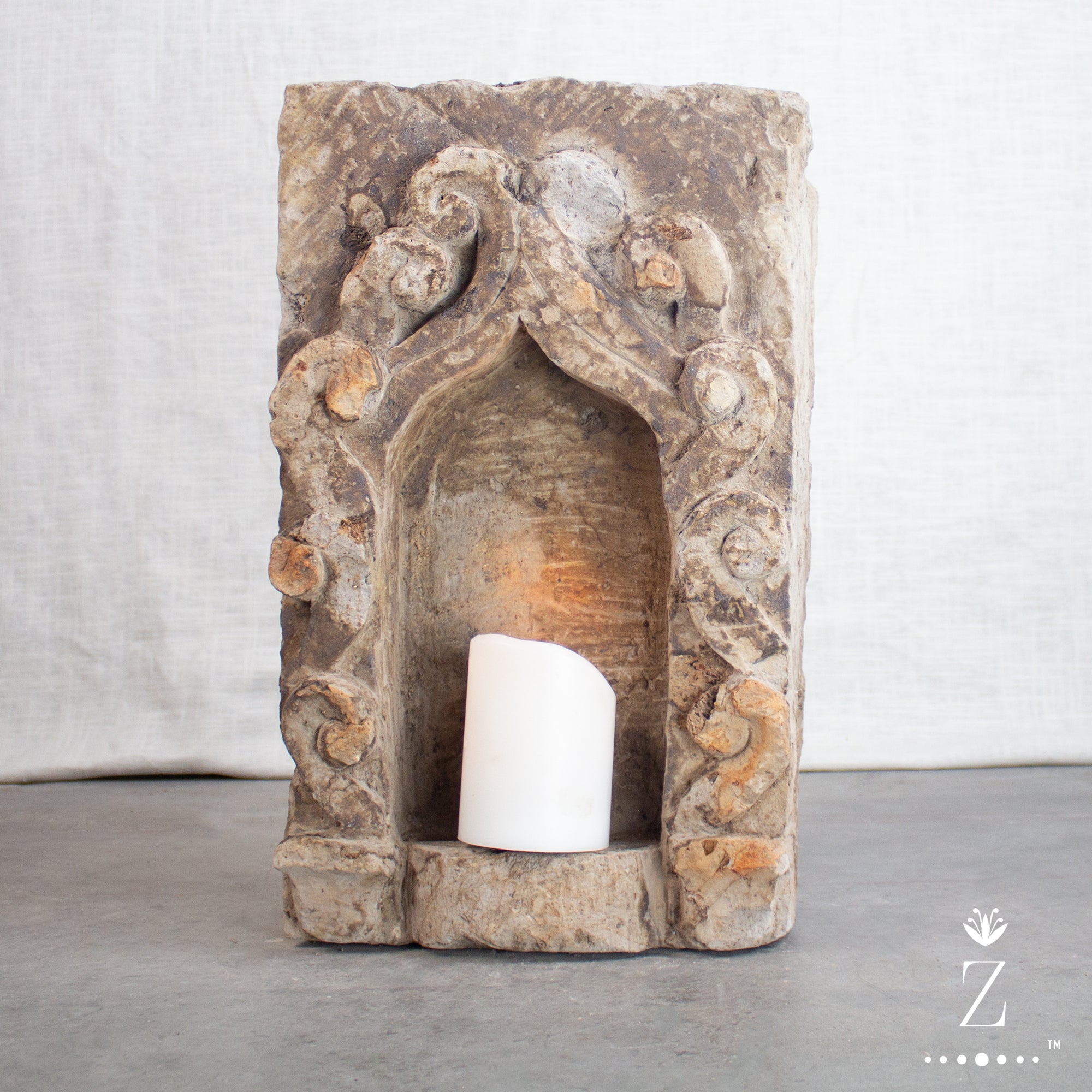 Carved Stone Niche Retable Ledge – Zenwaro